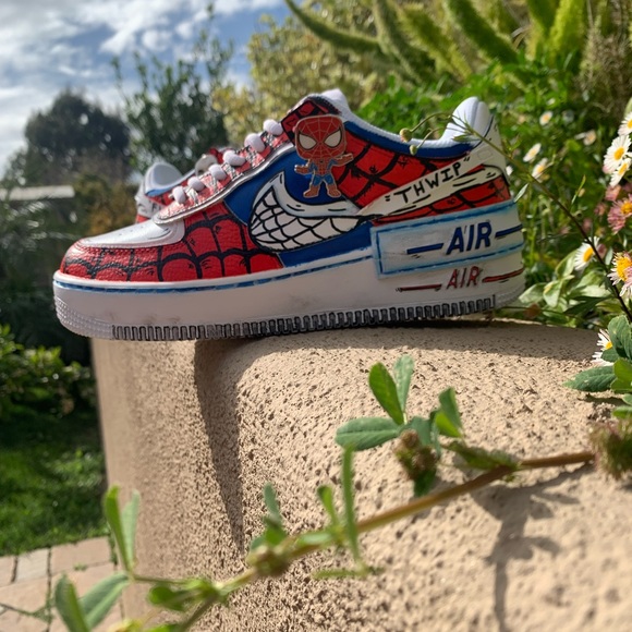 Nike | Shoes | Af Shadow Custom Spiderman Signed By Marc Guggenheim ...